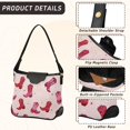 ALAZA Women Hobo Shoulder Handbag Boots Daisy Flower Print Tote Bag ...