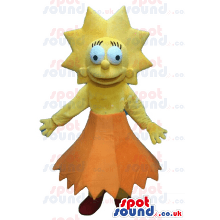 Lisa simpson wearing an orange strapless dress - Mascots-Mascots the ...