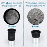 TELMU Professional High Powered Telescope, 70mm Aperture 400mm AZ Mount ...
