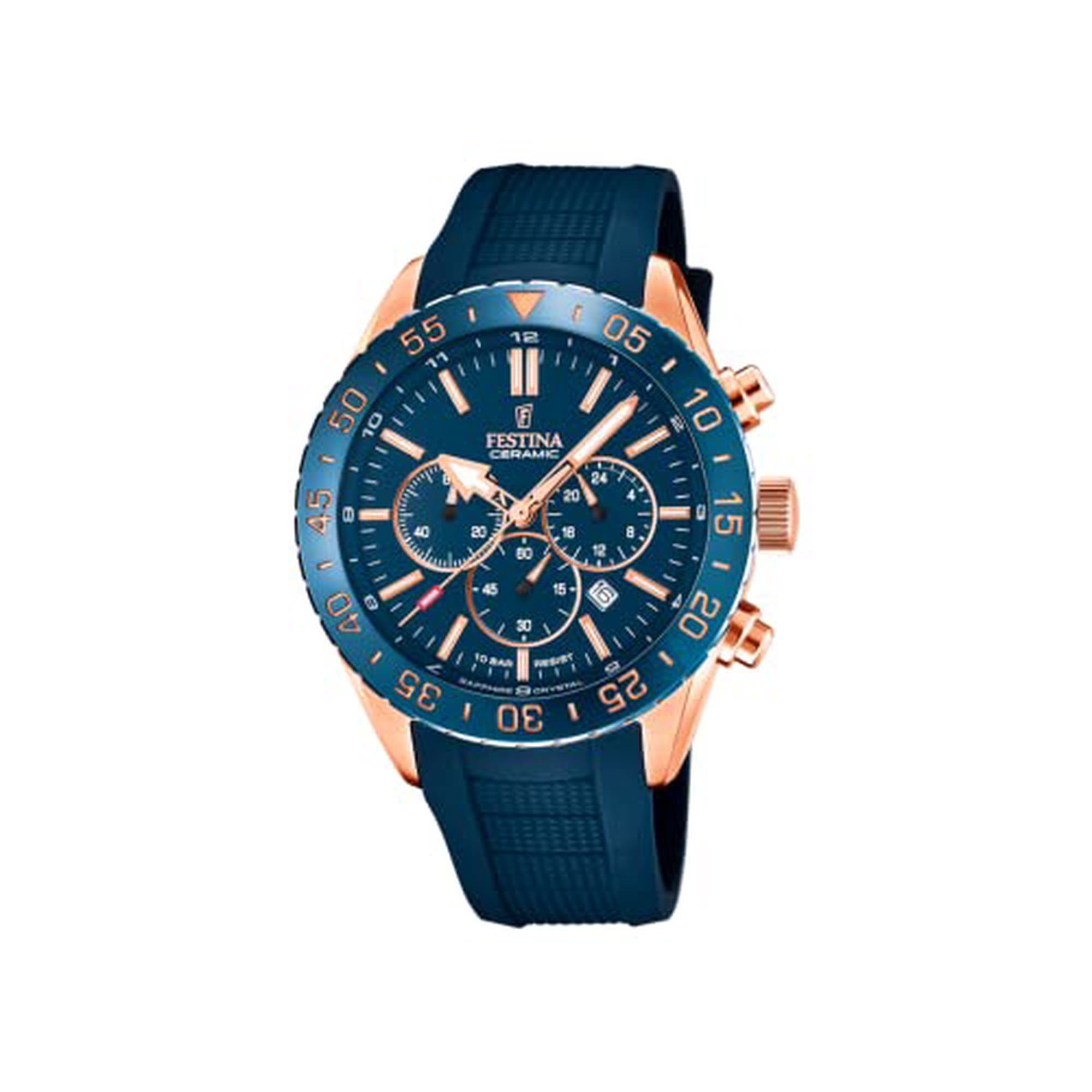 Click here for Festina F20516/1 Ceramic Silicone Watch In Blue prices
