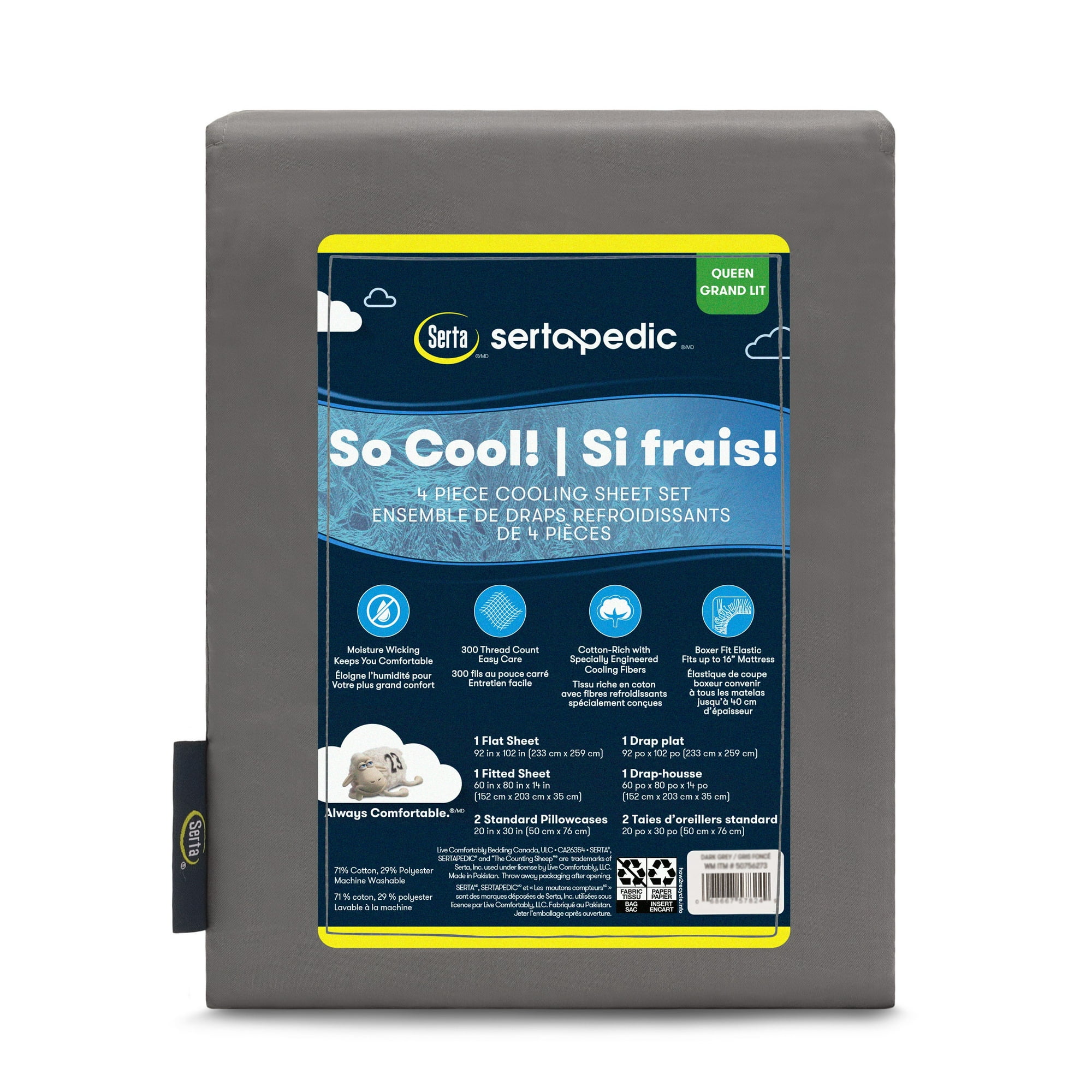 Click here for Sertapedic So Cool! 4pc Cooling Sheet Set prices