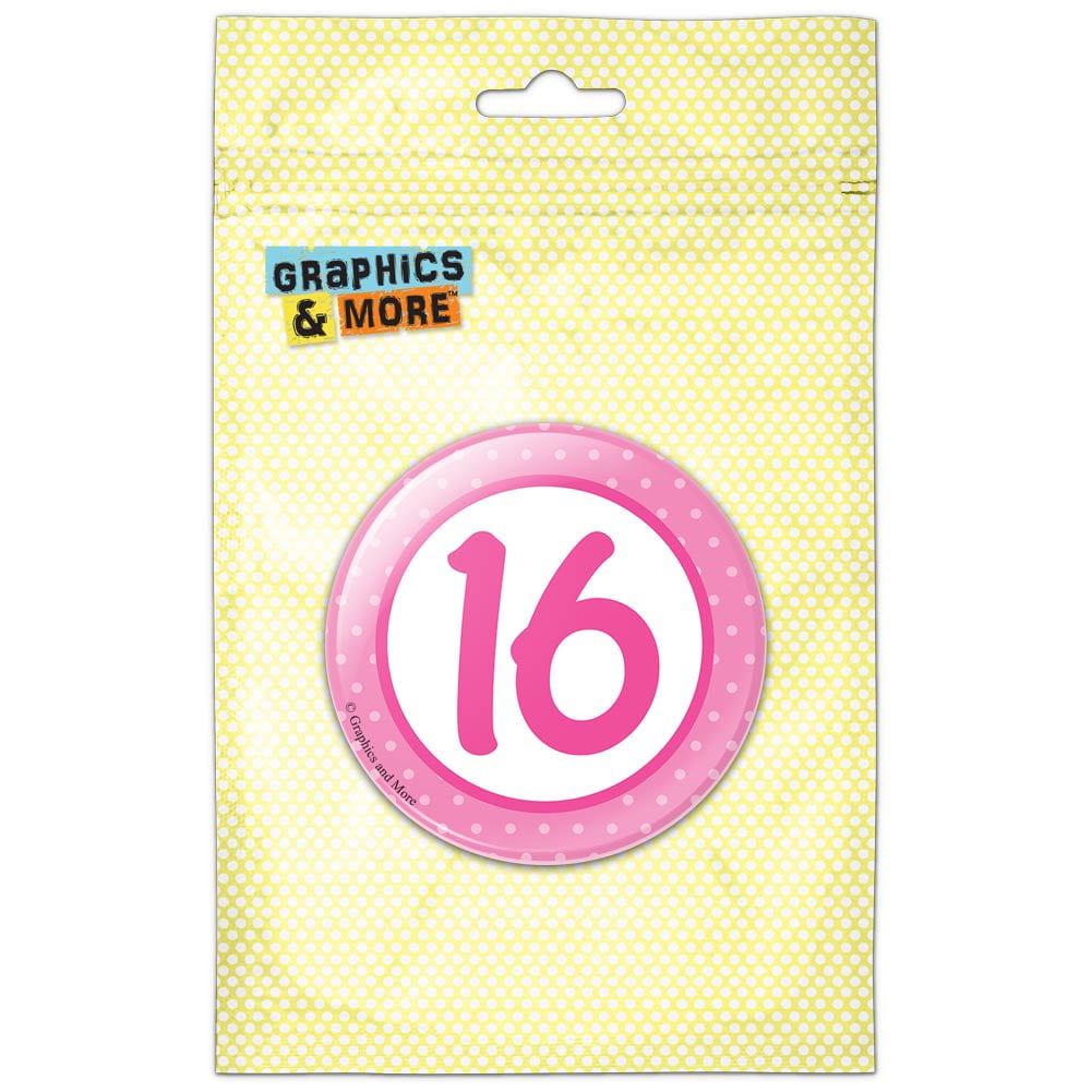 Birthday Pink Dots 16 Refrigerator Button Magnet - Walmart.com