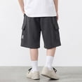 CAIVO Boys Summer Shorts With Boat Print Loose Fit Casual Knee Length ...