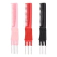 REWTU Hair Pick Comb, Double-Sided Salon Comb, Backcombing Steel Lift ...