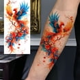 1 Sheet Phoenix Watercolor Temporary For Women Girls Fake Covers Up ...