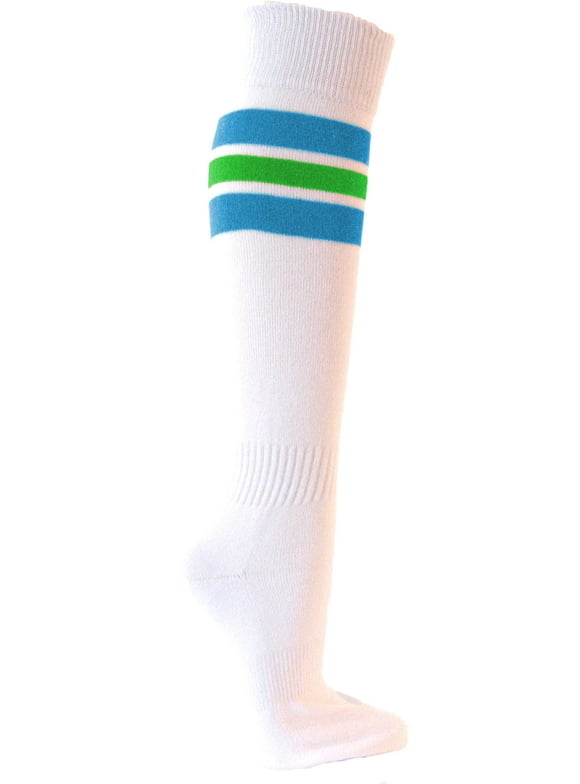 White Socks Blue Stripes