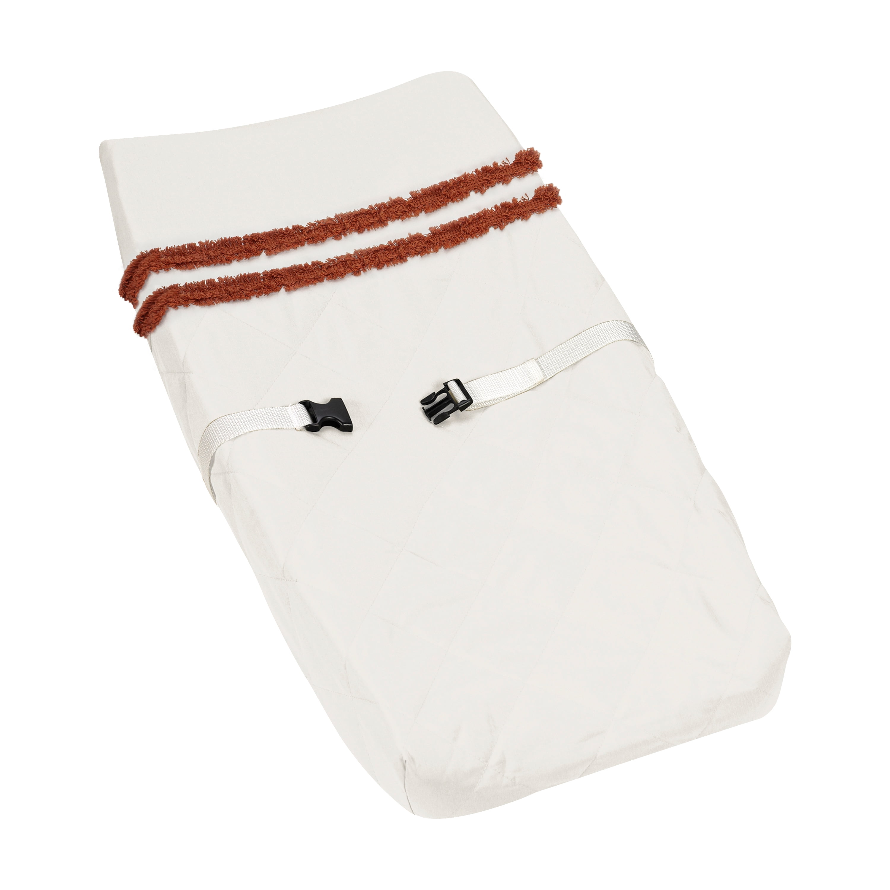 Boho Fringe Rust Orange and Ivory Changing Pad Cover Boy or Girl by ...