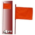 HQ POWERSPORTS F4-RED-8120R Red Fire Stick with Orange Safety Flag ...