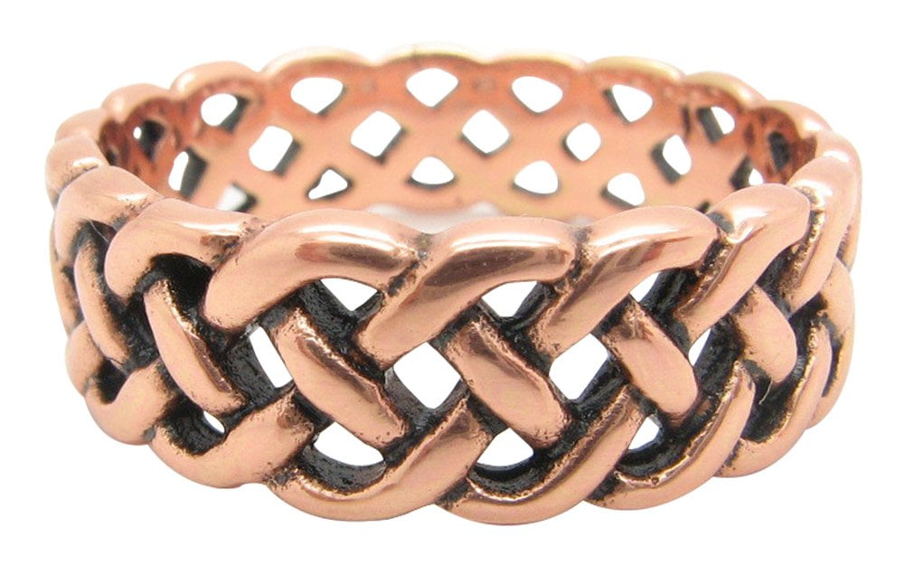 Size 5 Solid copper band ring CRI885 - 1/4 inch wide - Walmart.com