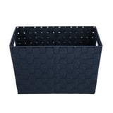 Mainstays Large Woven Nylon Storage Bin, Navy Decorative Basket with ...