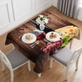 Farm Red Wine Grape Vintage Wood Board Table Cloth 52x70in, Waterproof ...