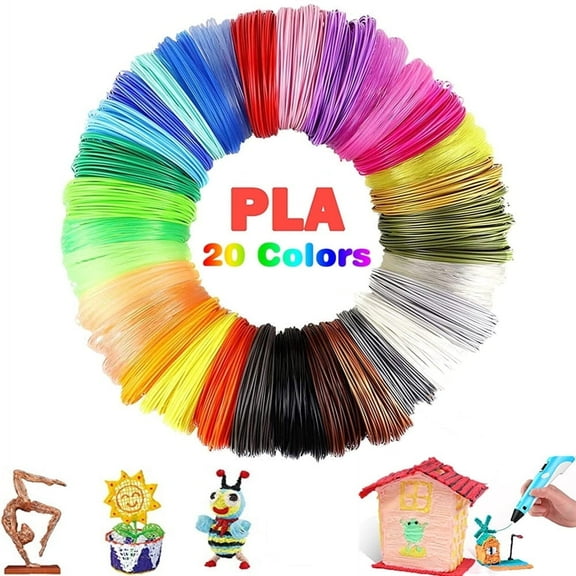 22 Colors 3D Pen Filament 1.75Mm Pla, Each Color 10 Feet, Total 220 ...
