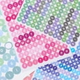 8 Sheets Round Letter Number Label Sticker Colorful Color Tear ...