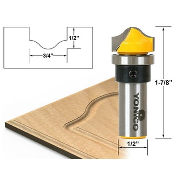 Yonico 5 Bit Bullnose Router Bit Set C3 Carbide 1/2" Shank- 13515 ...
