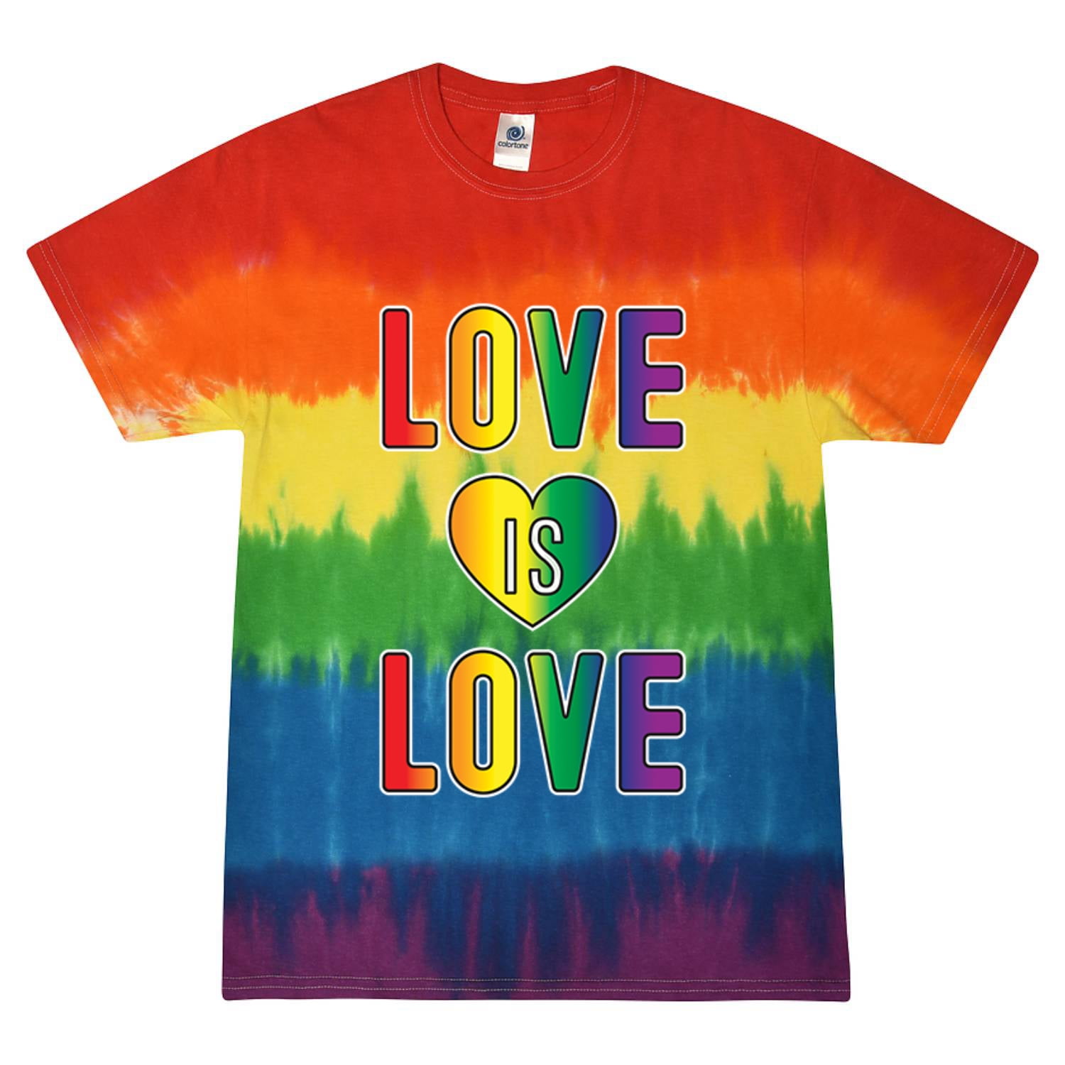 Wild Bobby Love Is Love Rainbow Heart Lbtq Lgbt Pride Tie Dye T Shirt