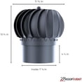 ROOFIVENT IVENT Turbo 8 inch ROOF Round Wind Turbine Exhaust Cowl ...