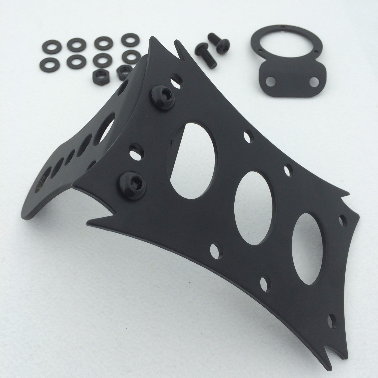 HTT-MOTOR Motorcycle Black Horizontal Side Mount 7 3/10" x 4 4/5 ...