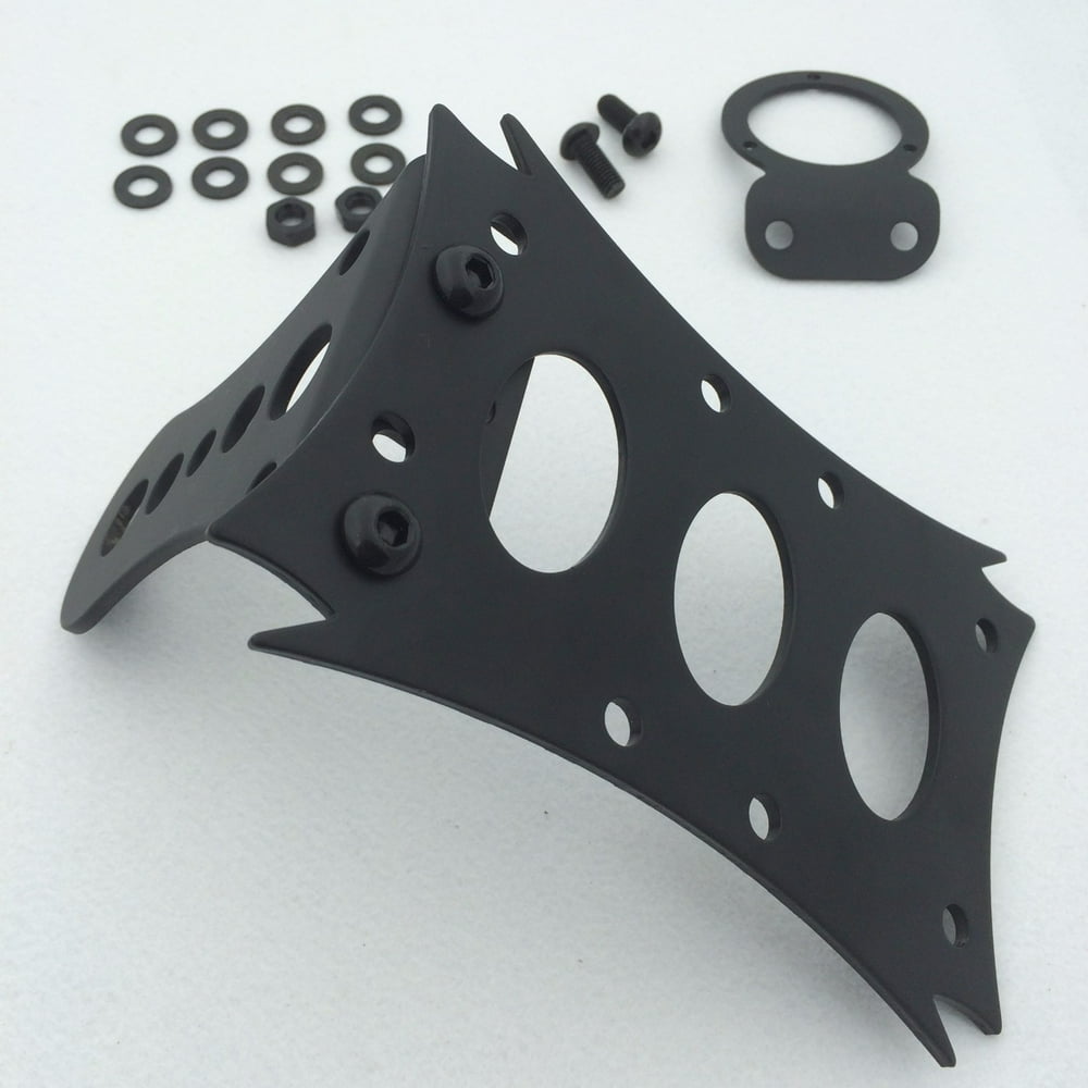 HTT-MOTOR Motorcycle Black Horizontal Side Mount 7 3/10" x 4 4/5 ...