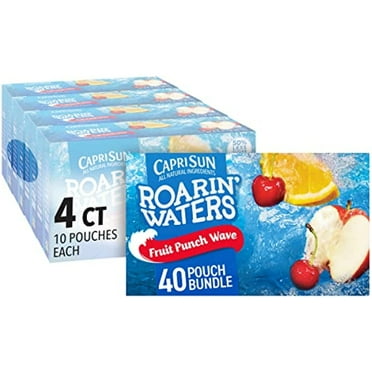 Capri Sun Roarin' Waters Grape Geyser Flavored Water Kids Drink Pouches ...