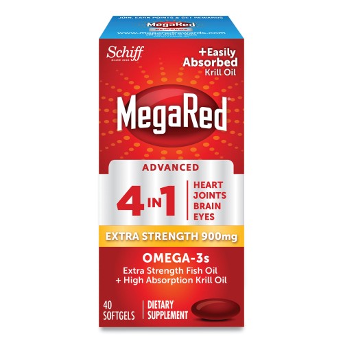 MegaRed-MegaRed Advanced 4-in-1 Omega-3 Softgel, 900 mg, 40 Count ...