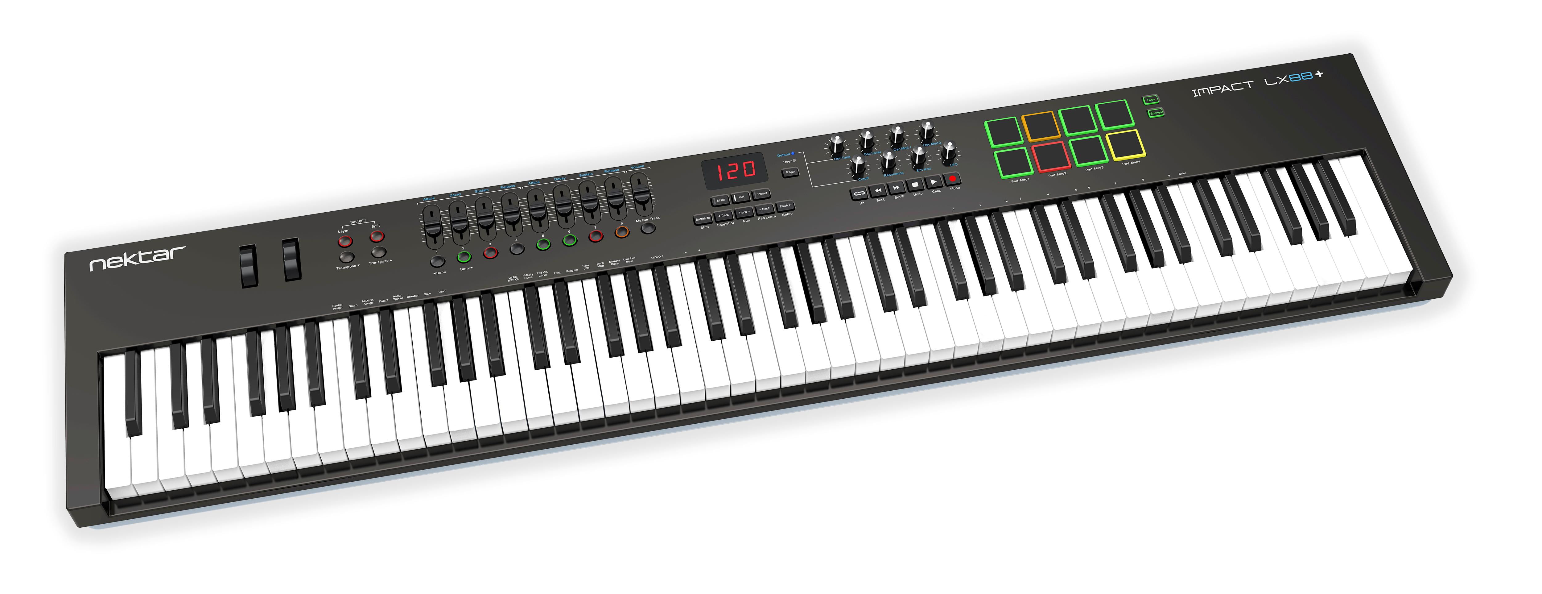 Nektar Impact LX88+ MIDI Keyboard Controller - Walmart.com
