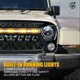 Xprite Venom Series Replacement Black Grille with LED Running Lights ...