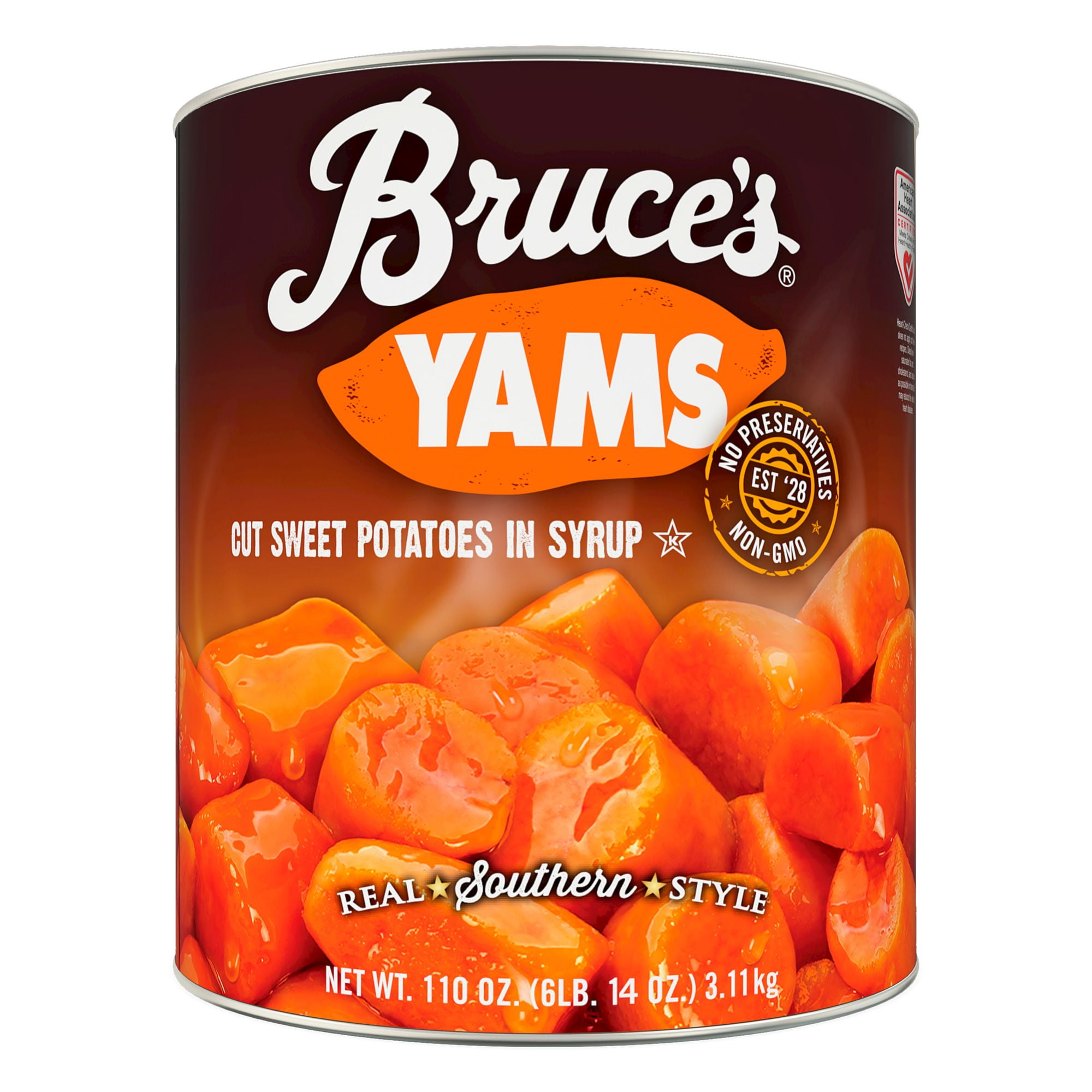 Bruce's Yams Cut Sweet Potatoes in Syrup, 112 oz. - Walmart.com