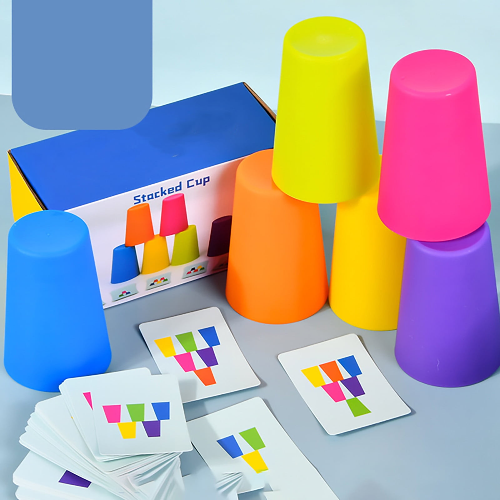 Bgckmycom Educationbattles Cups Stacking Cups Game Toy Set Building Block Educational Toy For Kids Strategy Stack And Build