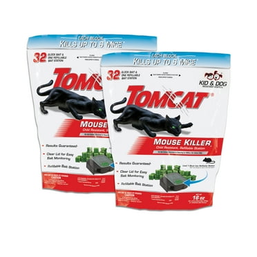 Tomcat Mouse Killer(e) Child Resistant, Refillable Station With 32 0.5 ...