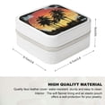 Creowell Palm Trees Sunset Small Jewelry Box for Women Organizer ...