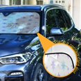 Blue Purple Stars on White Background Windshield Sun Shade Automobile ...