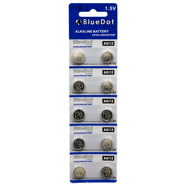 BlueDot Trading AG12 (also known as LR43 and LR1142) Alkaline Button ...