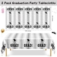 2 Pcs 2026 Graduation Table Decorations, 108" x 54" Silver Disposable ...