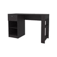 Office Desks Wengue Computer Desk with 1-Drawer and Open Storage,Wooden ...