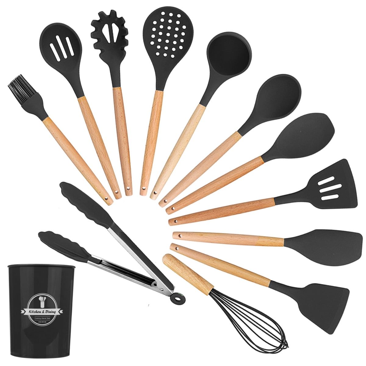 9/12Pcs Kitchen Cooking Utensils Set Silicone Non-stick Spatula Shovel ...