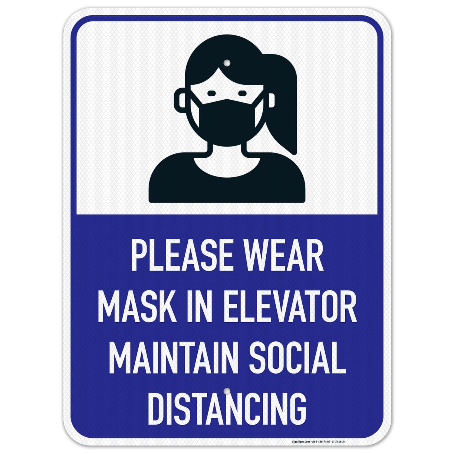 Face Covering Sign, Please Wear Mask In Elevator, Social Distancing ...