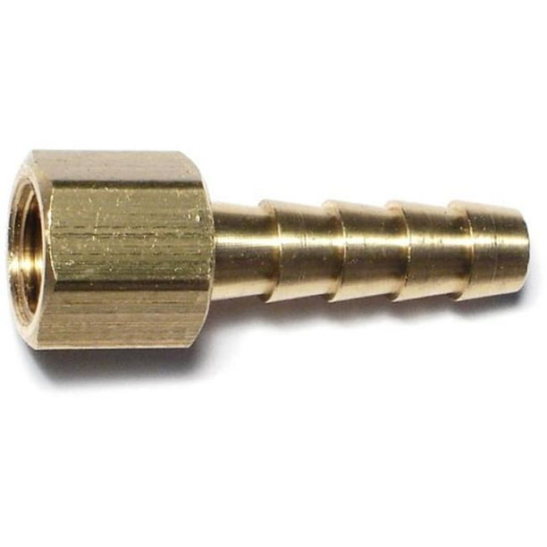 Midwest Fastener 33681 0.25 x 0.12 Brass Female Hose Barbs - 5 Piece ...