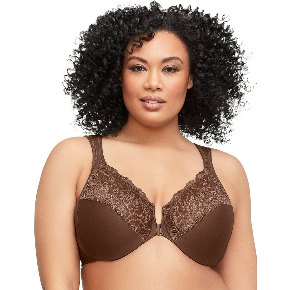 Glamorise Full Figure Plus Size Wonderwire Front Close Bra Underwire