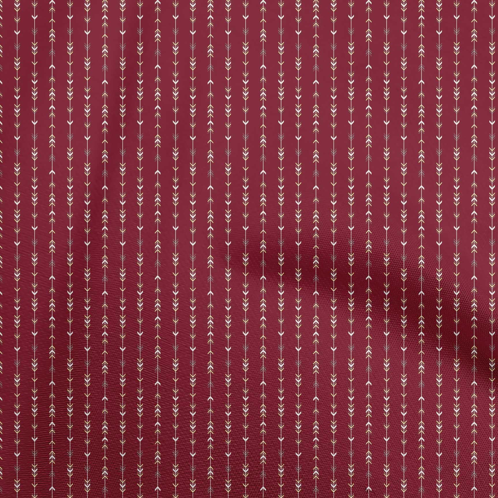 oneOone Velvet Maroon Fabric Arow Diy Clothing Quilting Fabric Print ...
