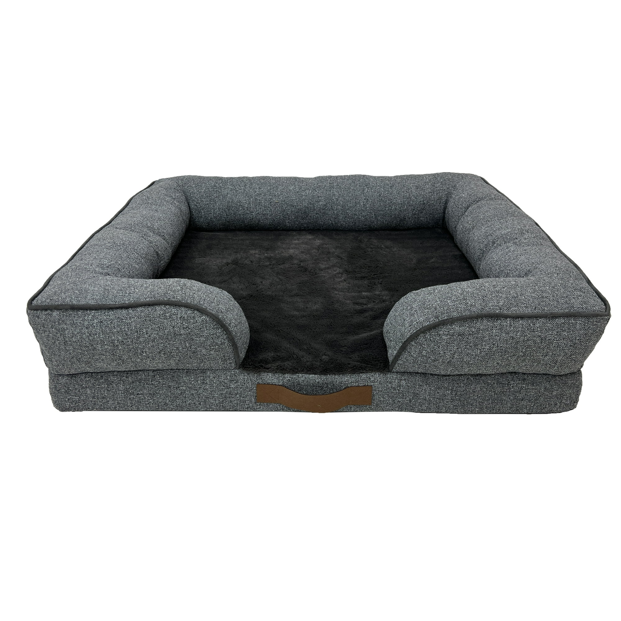 Click here for Pet Spaces 36inch Large Dog Bed - Gray prices