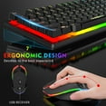 Wireless Keyboard and Mouse, 87 Keys Mechanical Feel Keyboard Mice ...