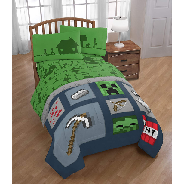 Minecraft Twin Bed Set