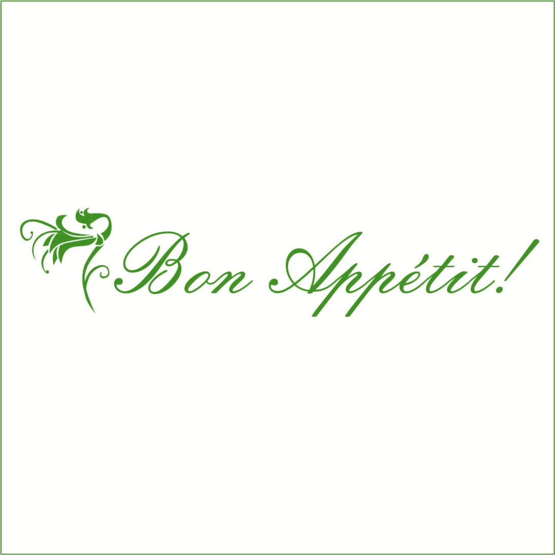 Bon Appetit Vinyl Decal - Small - Grass - Walmart.com