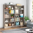 "Tribesigns 72"" Tall Bookshelf, 6-Tier, Extra Wide Modern Wood Open ...