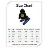 4T Baby Boy 2PCS Hooded Outfits, Long Sleeve Letter Print Tops & Jeans ...