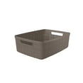 Curver Jute "Smedium" Basket, Resin Plastic Storage Bin, Warm Grey, 4 ...