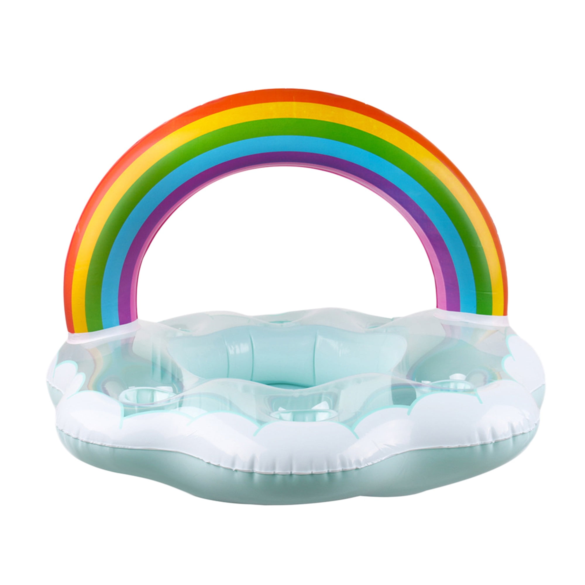 Multitrust Pool Inflatable Coaster Tray, Pineapple Rainbow Cloud Shape ...