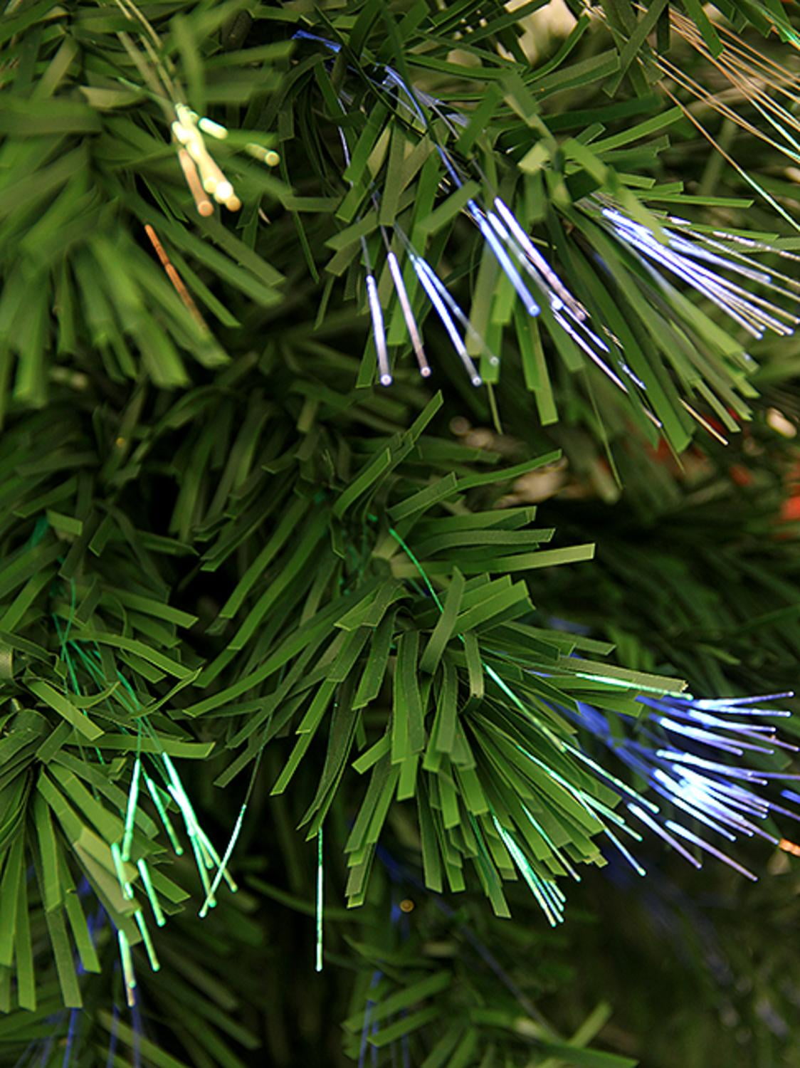 4' Pre-Lit Fiber Optic Artificial Christmas Tree with Red Poinsettias ...