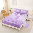 Erosebridal Cute Coquette Bow Full Size Sheets,Purple Bling Print L ...