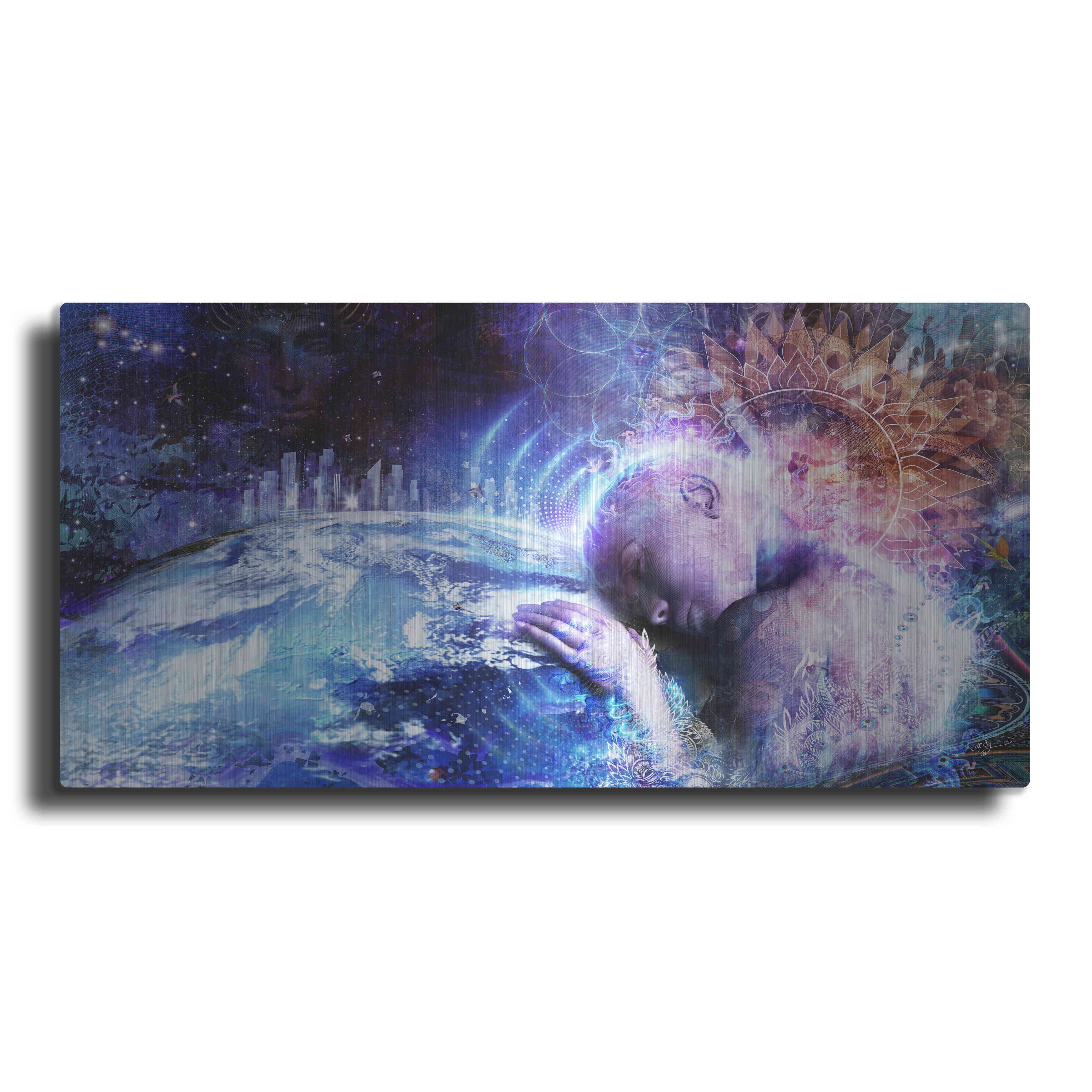 Luxe Metal Art 'A Prayer For The Earth' by Cameron Gray, Metal Wall Art ...